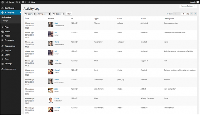Activity Log - The #1 WordPress User Activity Monitoring Plugin